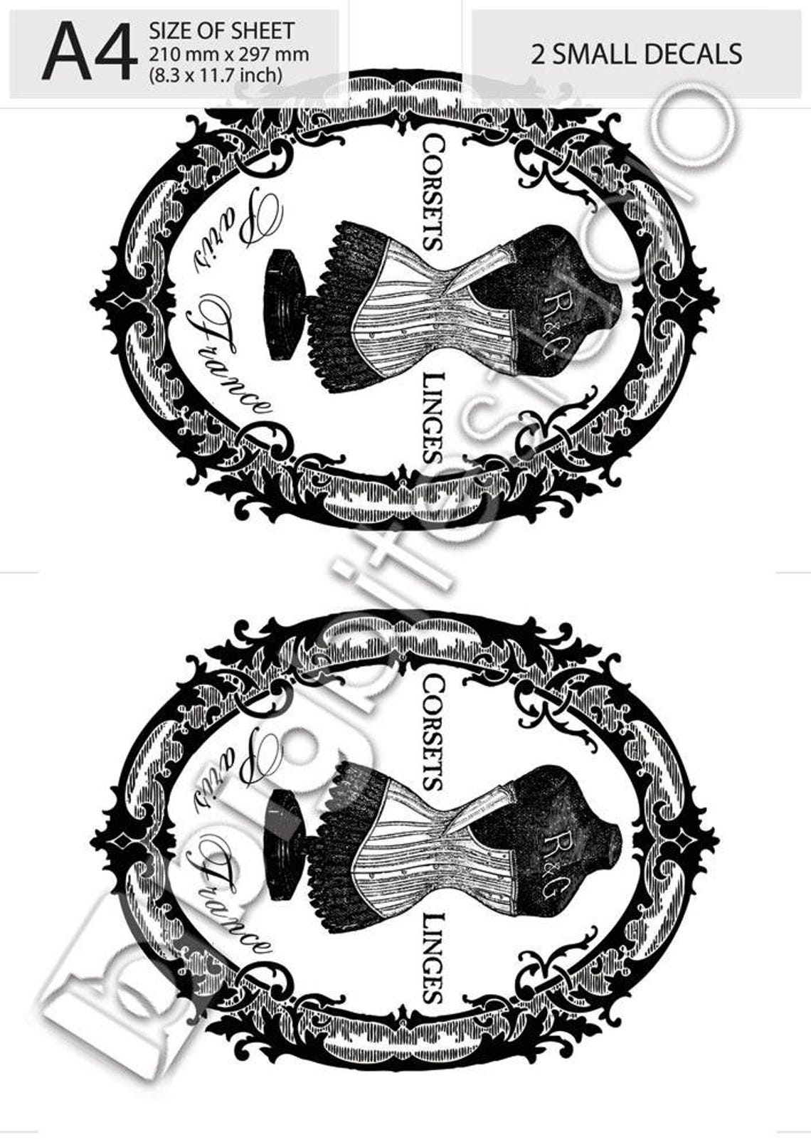 Water Decal Print Transfer to Furniture Wood or Paper | Etsy