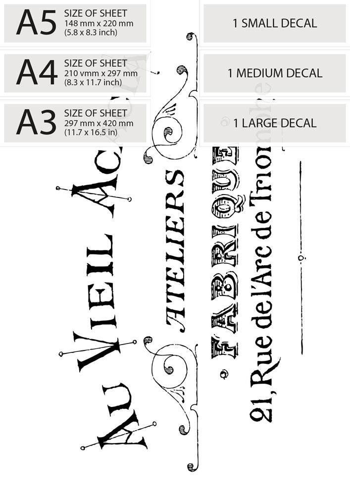 Water Decal Print Transfer to Furniture Wood or Paper Water | Etsy