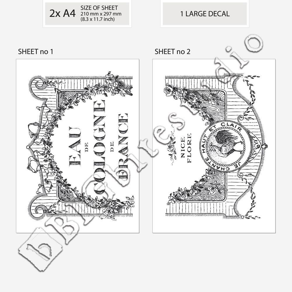 Water Decal Print Transfer to Furniture Wood or Paper Water | Etsy