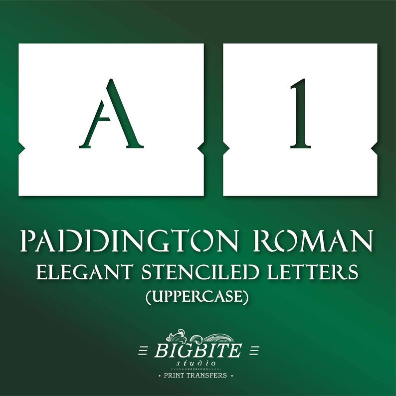 Letter STENCILS: Font Paddington Roman Uppercase Letters - Etsy UK