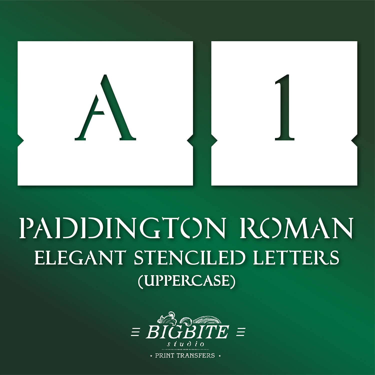 Letter STENCILS: Font Paddington Roman Uppercase Letters - Etsy UK