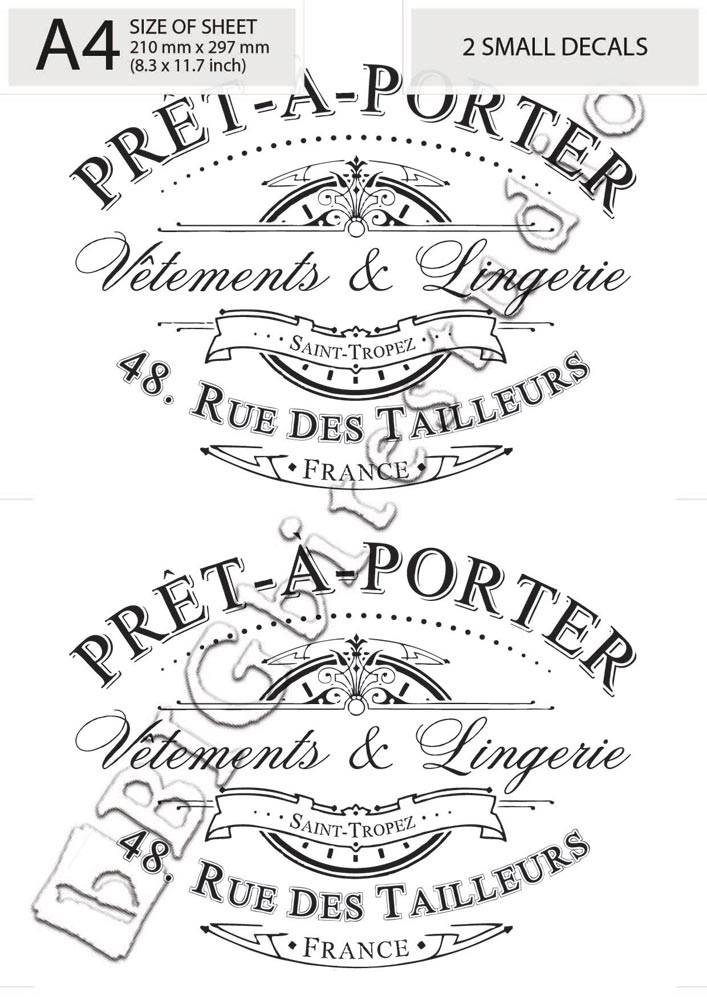 Water Decal Print Transfer to Furniture Wood or Paper | Etsy