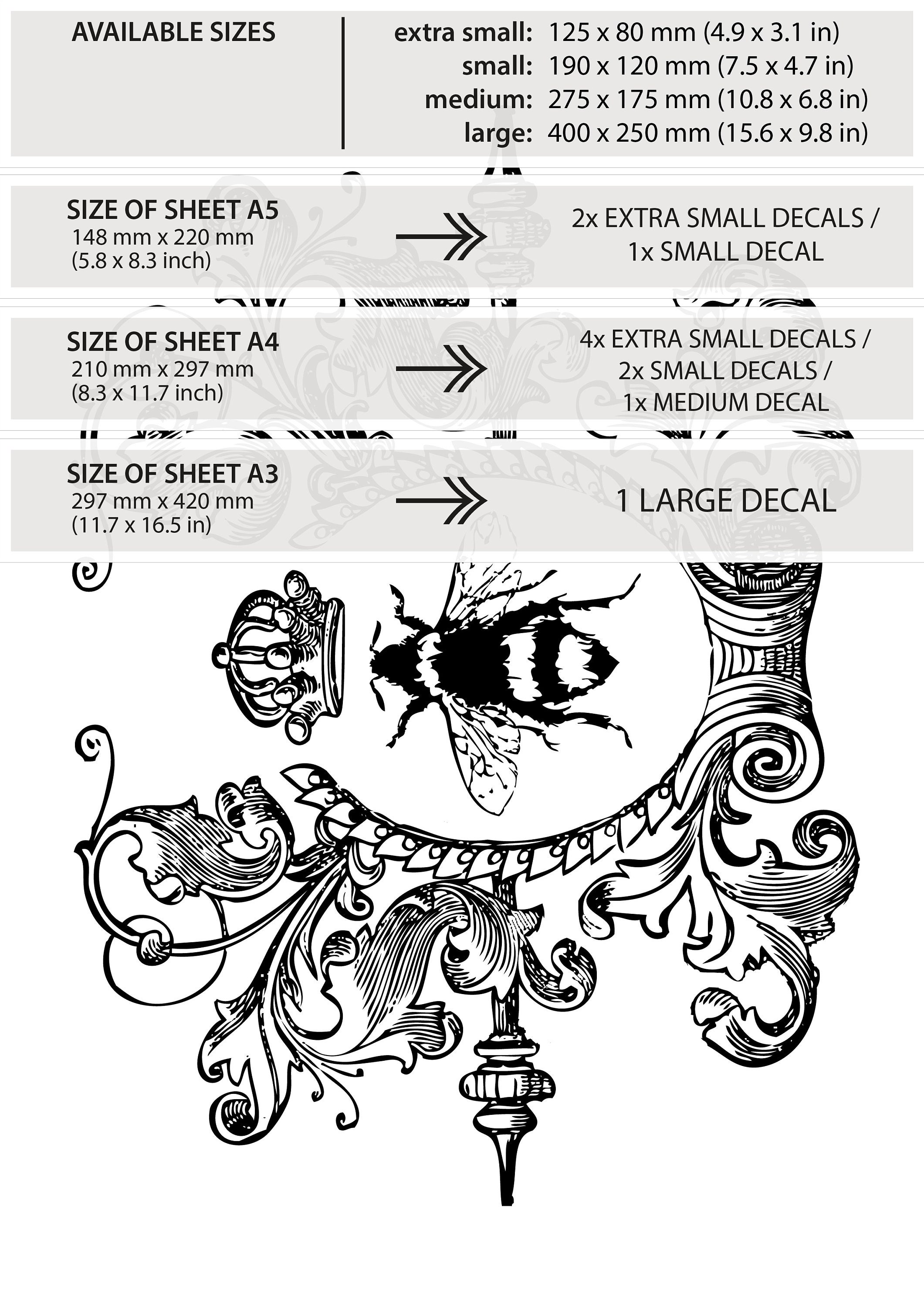 Water Decal Print Transfer to Furniture Wood or Paper - Etsy