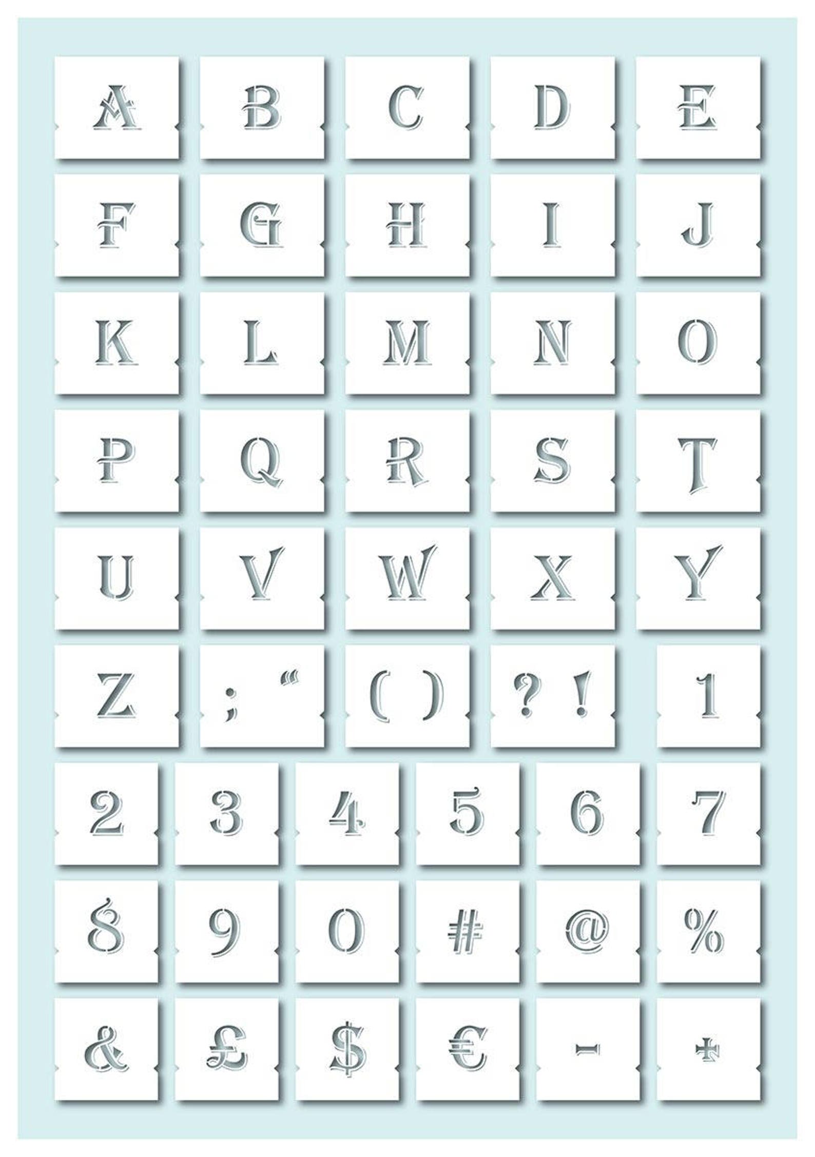 Reusable Letters Alphabet Stencil Template Algerian Font - Etsy UK