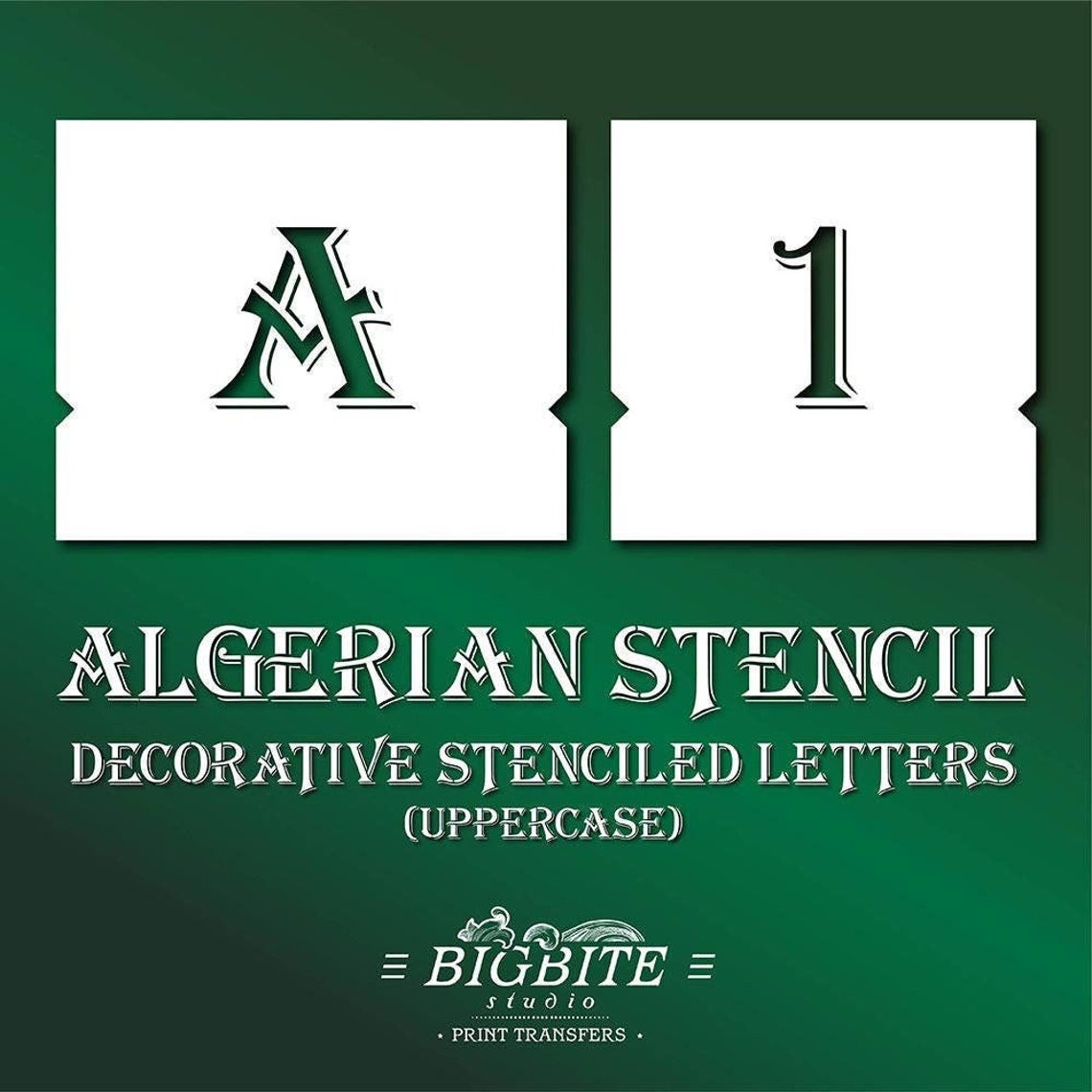 Reusable Letters Alphabet Stencil Template Algerian Font | Etsy