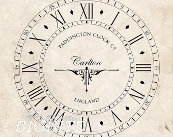 Old Clock Face Vintage Water Slide Decal 068 - Etsy