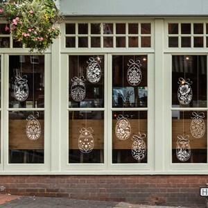 Easter Eggs Window Sticker, Etch Effect Adhesive Film for Glass, Mirror ...