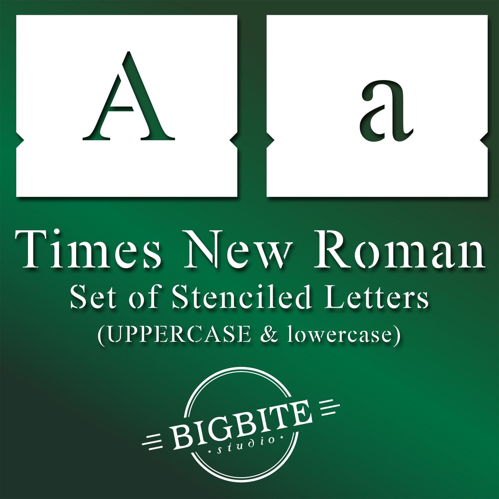 Times New Roman Stenciled Letters: Lowercase and UPPERCASE Font ...