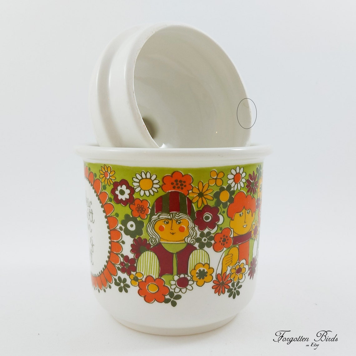 Figgjo Flint FOLKLORE Jar With Lid by Turi Gramstad Oliver / Vintage ...