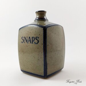 Knabstrup Square Stoneware SNAPS Bottle / Danish Vintage Mid Century ...