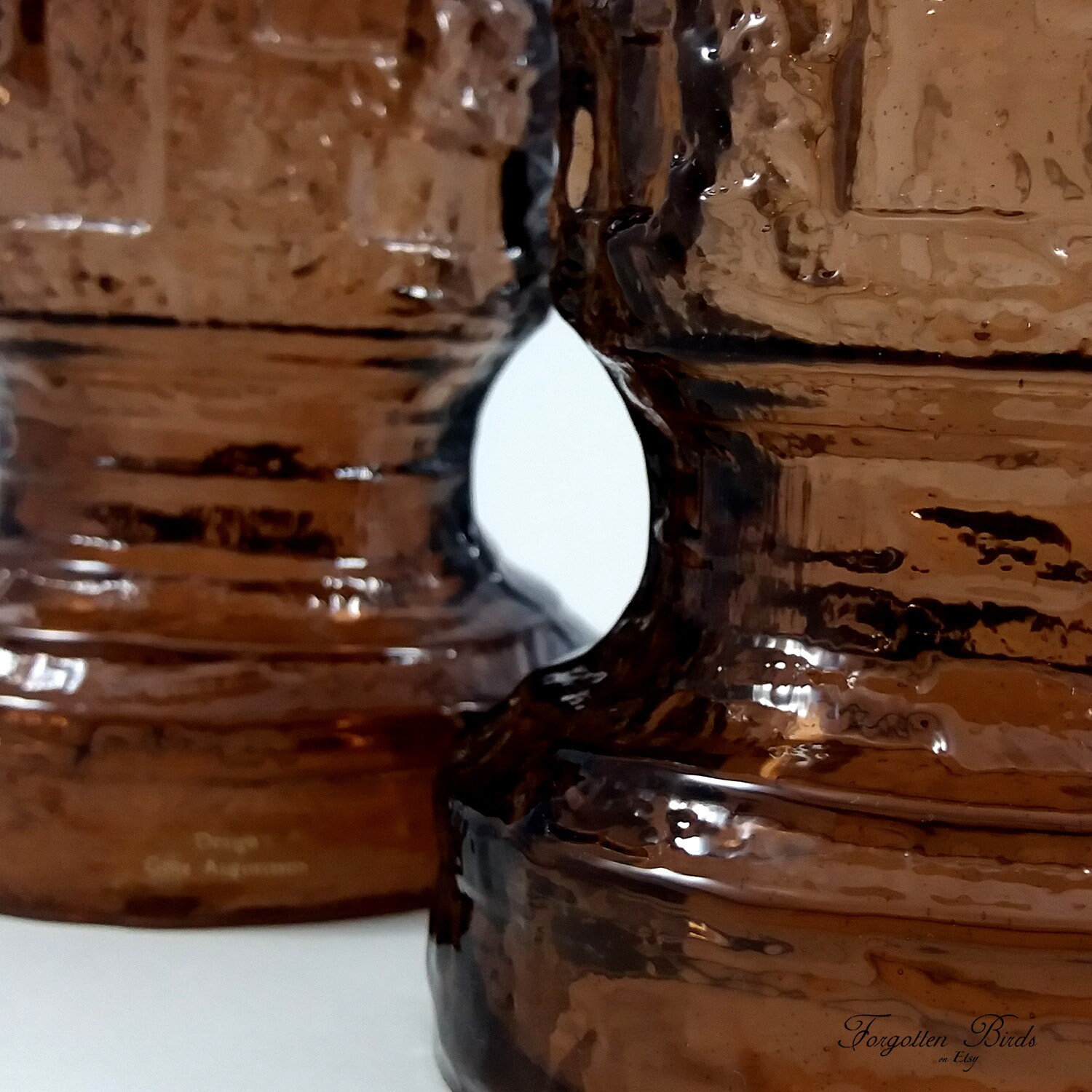 Set of 2 Ruda Glasbruk Art Glass Candle Holders by Göte | Etsy