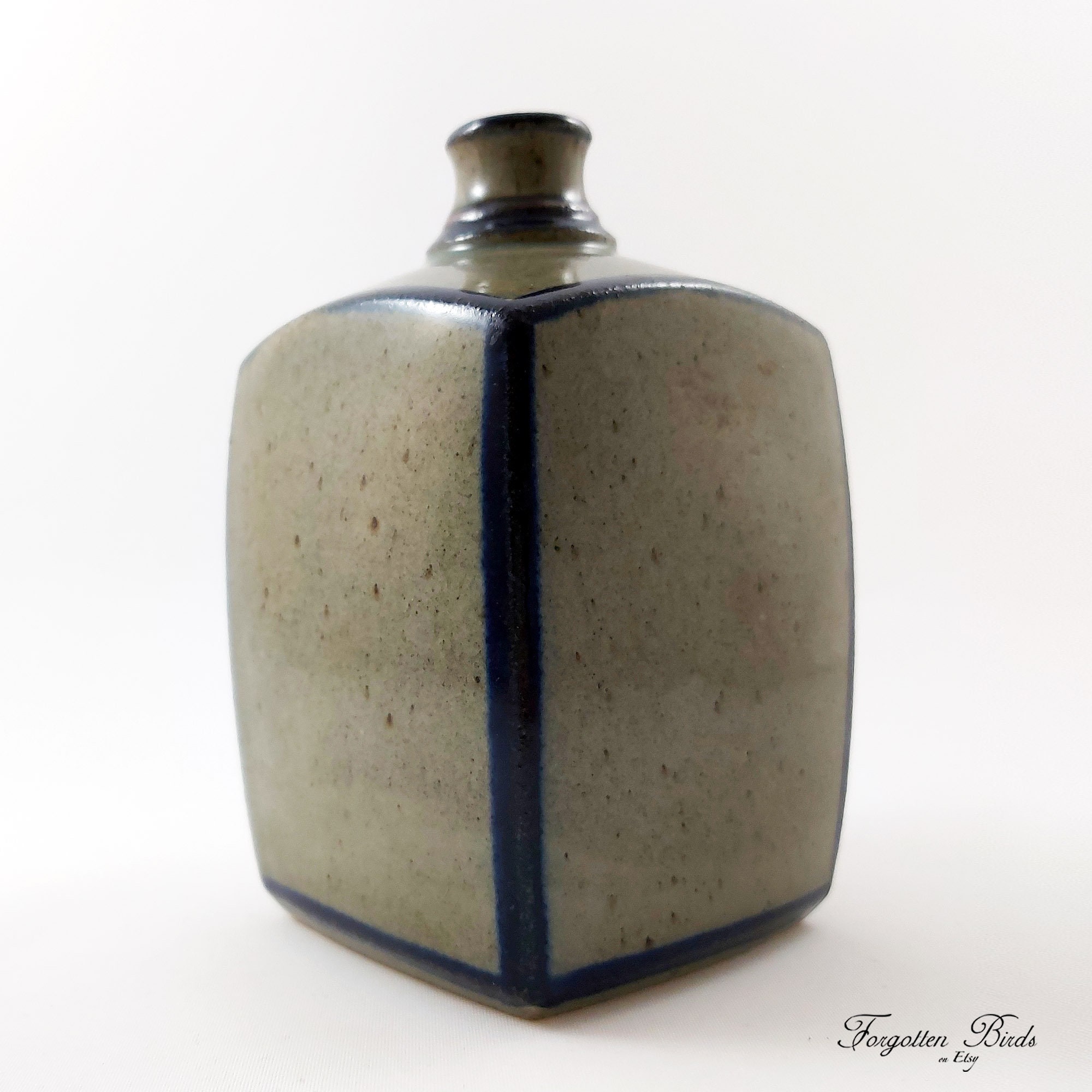 Knabstrup Square Stoneware SNAPS Bottle / Danish Vintage Mid | Etsy
