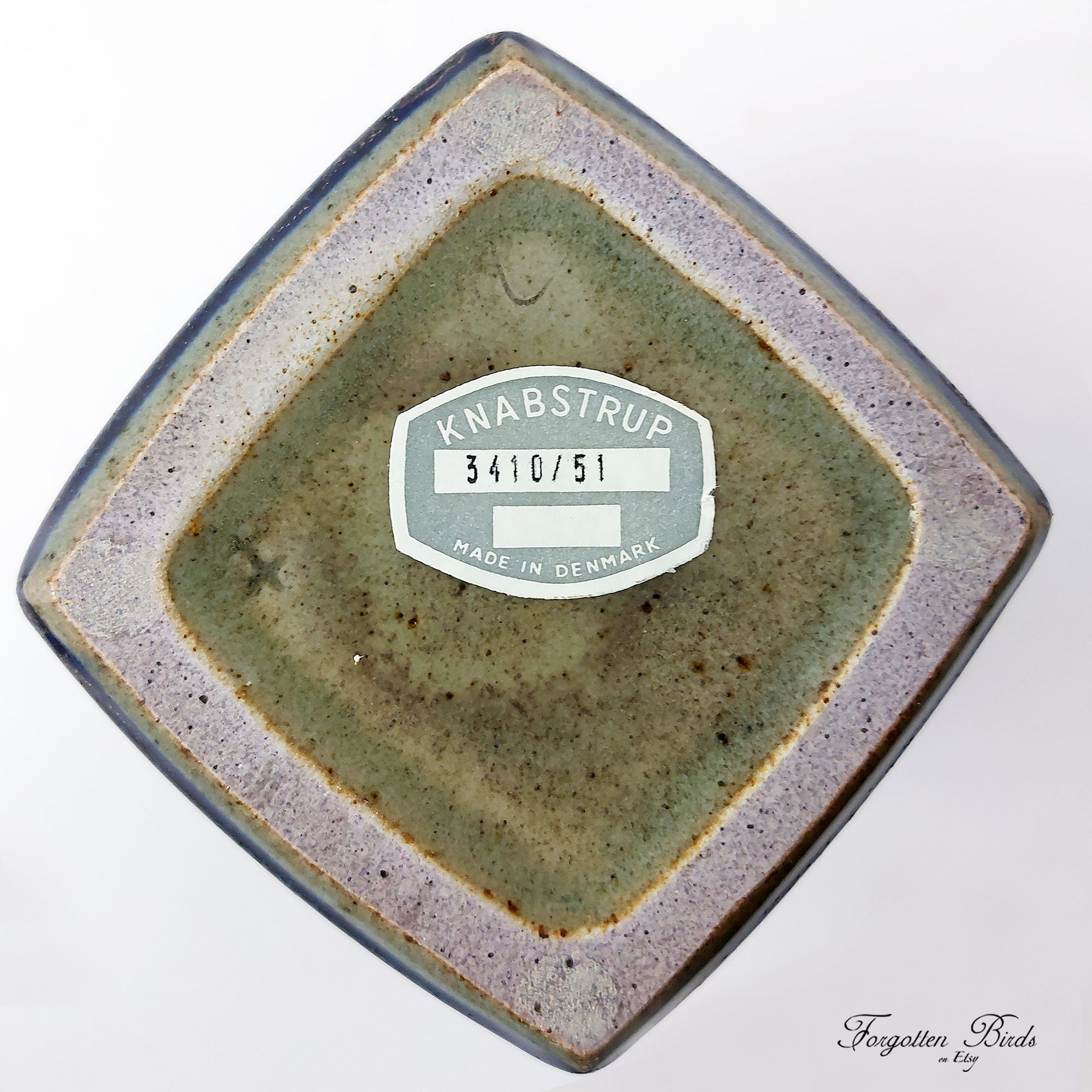 Knabstrup Square Stoneware SNAPS Bottle / Danish Vintage Mid - Etsy