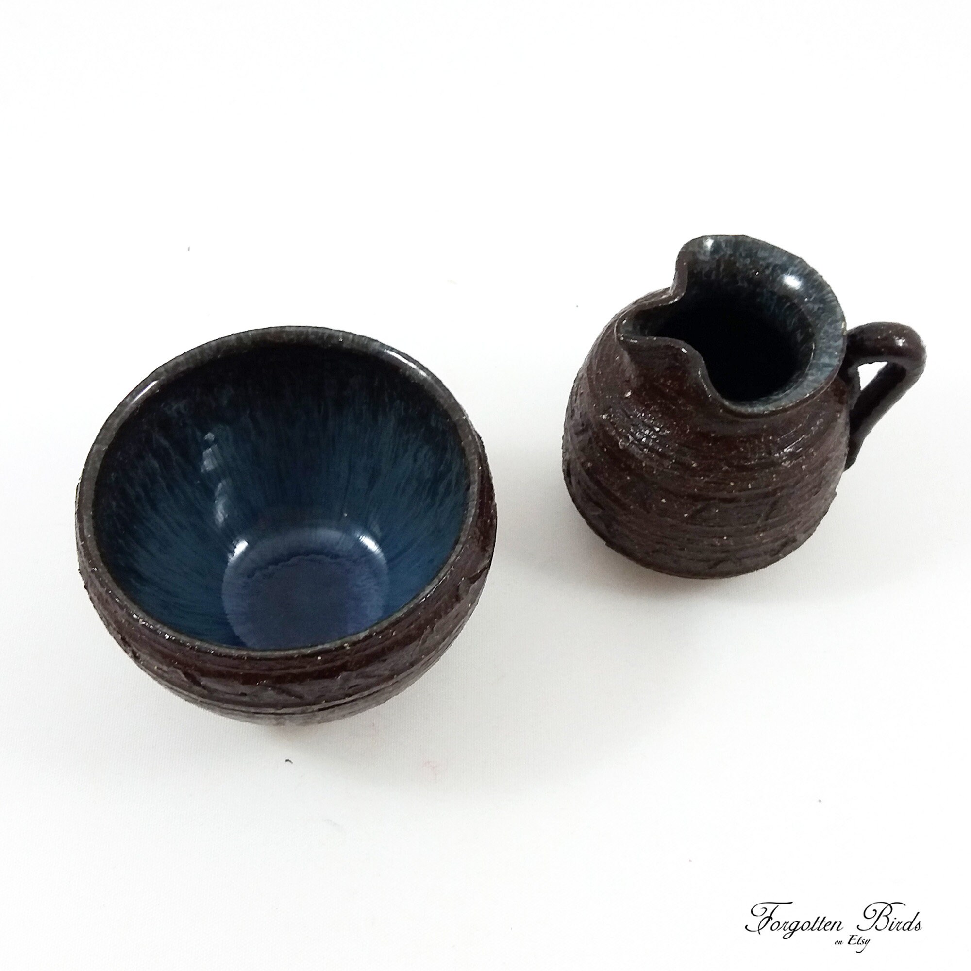 Trosa Keramik Miniature Jug & Bowl by Agneta Wall / Vintage | Etsy