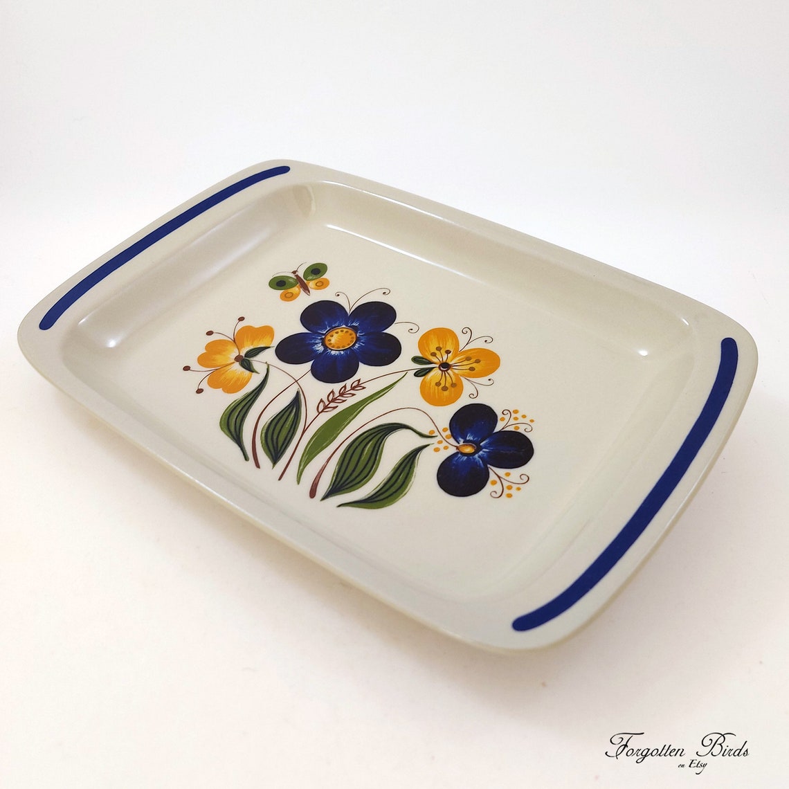 Figgjo Norway MAYFLOWER Rectangular Serving Platter / Vintage Norwegian ...