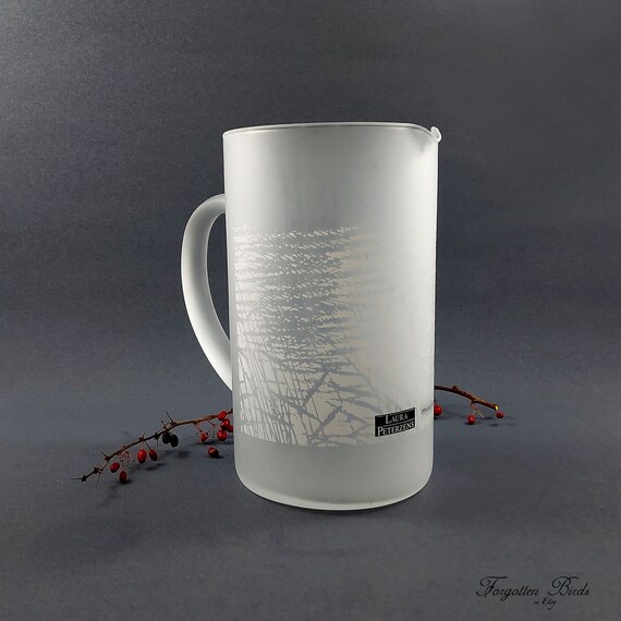 Muurla Finland Frosted Glass Pitcher Designed by Laura | Etsy