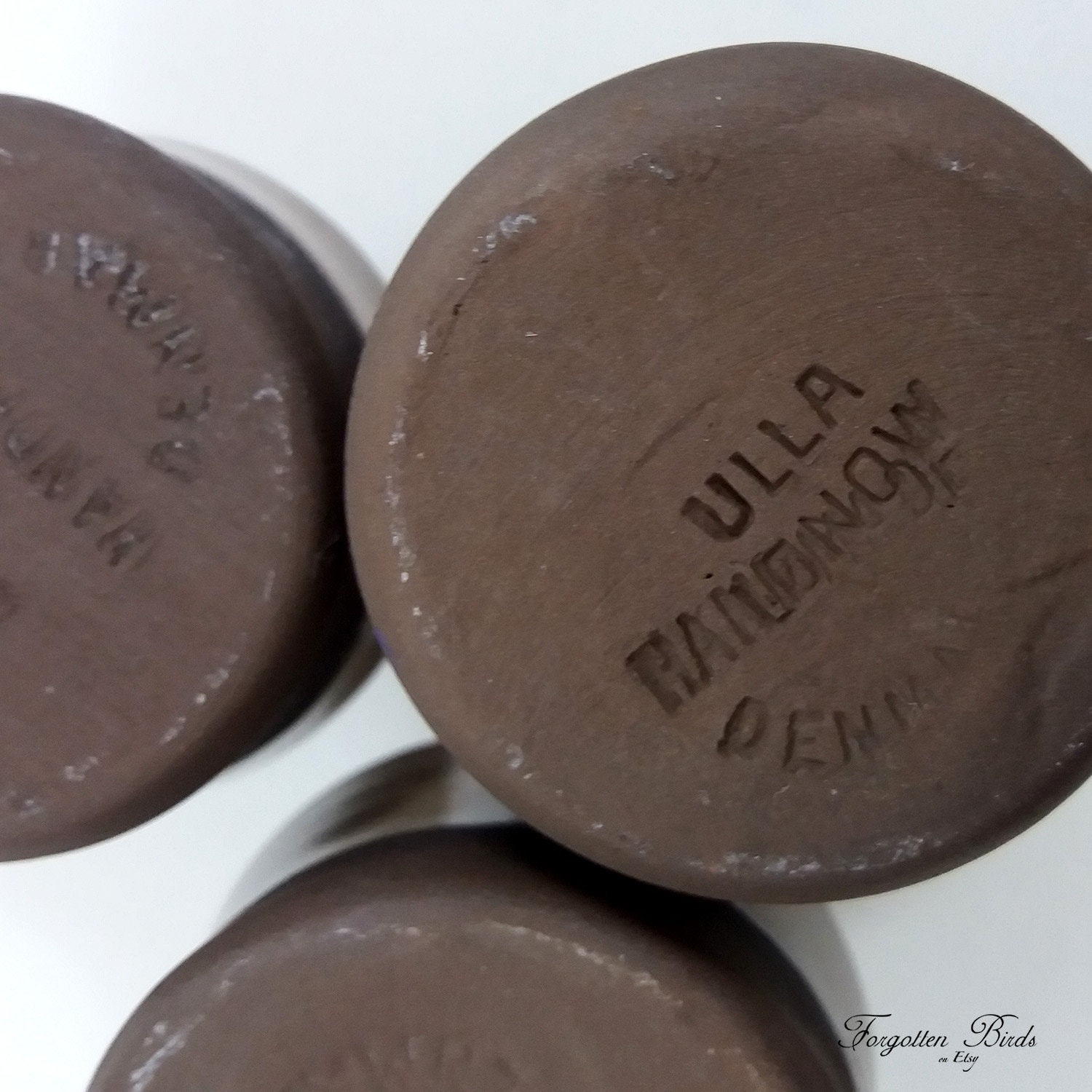 Ulla Lonow Danish Studio Pottery Salt and Pepper Shaker & Toothpick ...