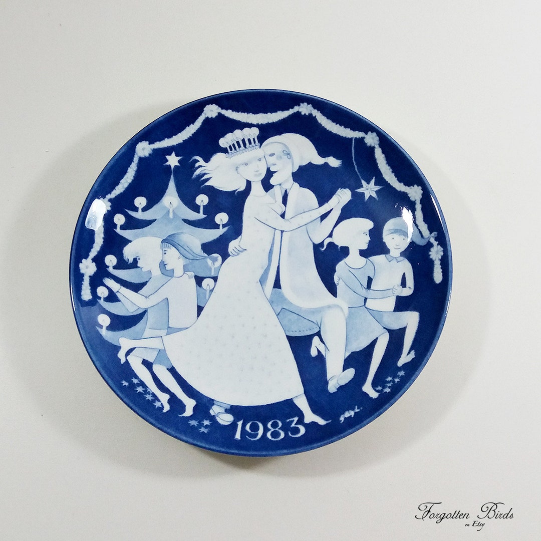 Stig Lindberg Gustavsberg Annual Christmas Plate 1983 / Vintage Swedish ...