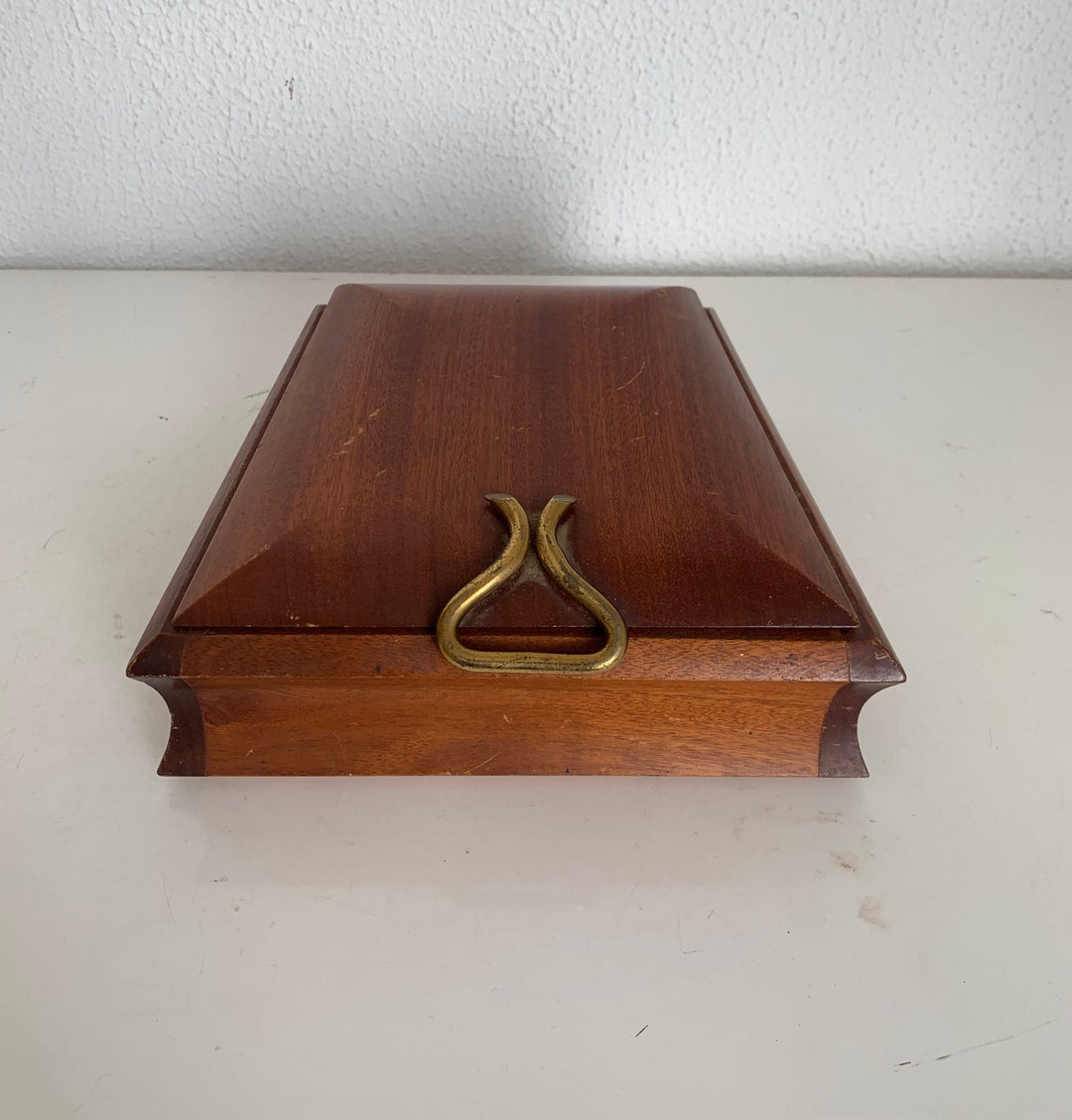 Cigar Dispenser Vintage Cigarettes 1960 Golden Wood 20 X 19 - Etsy