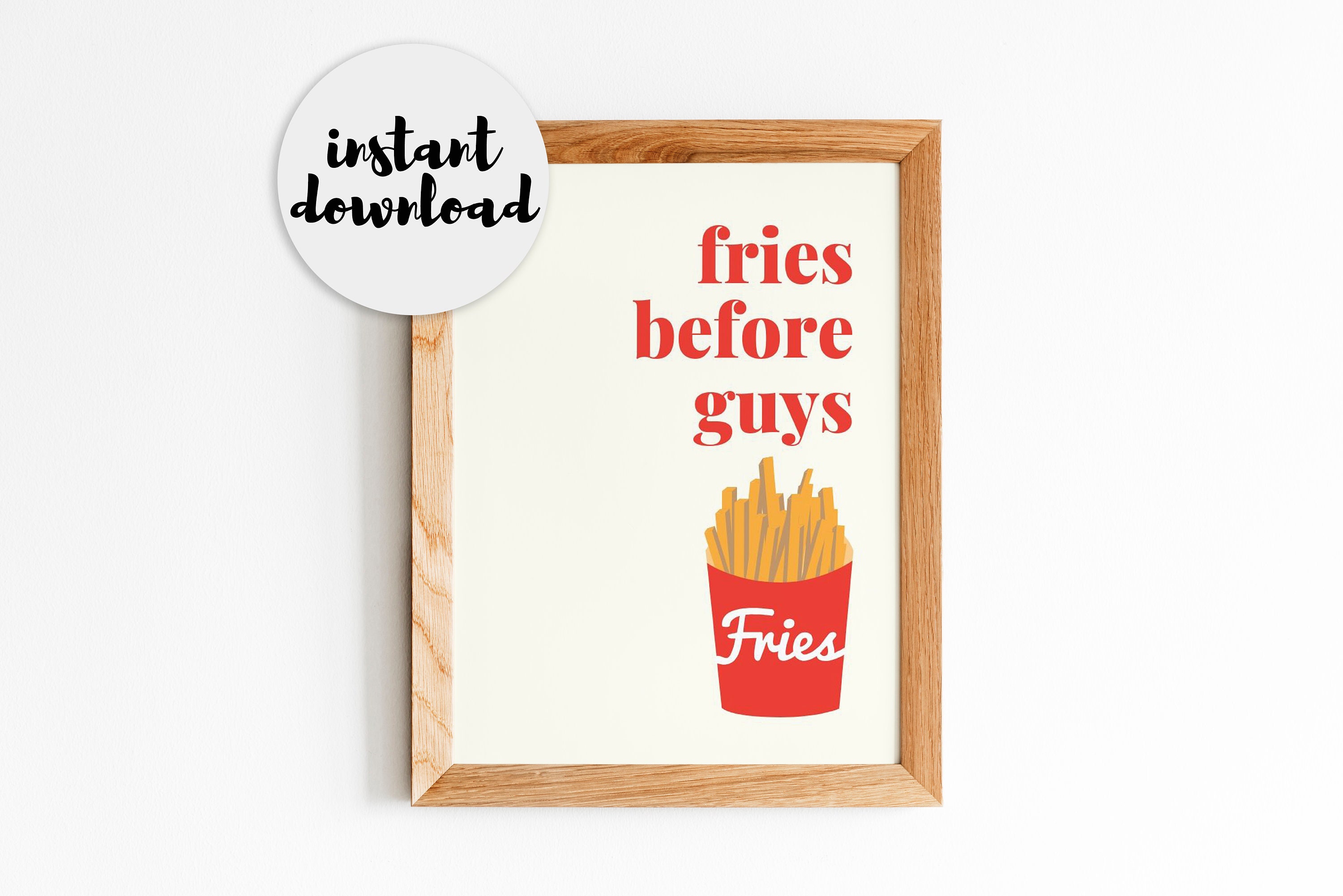 Art & Collectibles Digital Prints Digital Wall Art French Fries Wall ...