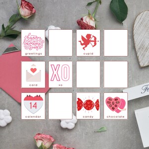 Printable Valentines Day Memory & Matching Game. Instant - Etsy