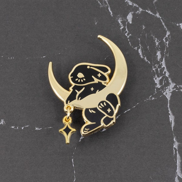 Moon and Star Pin - Etsy