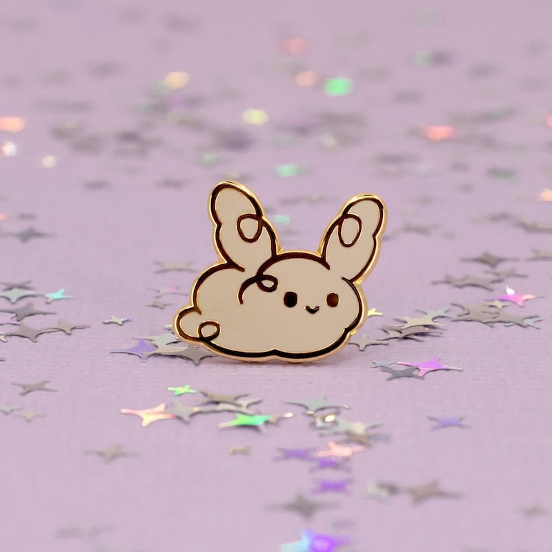 Bunny Enamel Pin - Etsy
