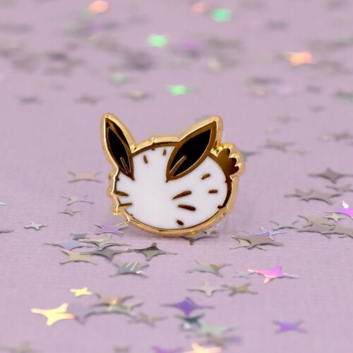 Sea Bunny Hard Enamel Mini Pin Gold White Black Bunny - Etsy