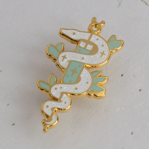 Medication Rod of Asclepius and Snake PCOS Enamel Pin Series - Etsy
