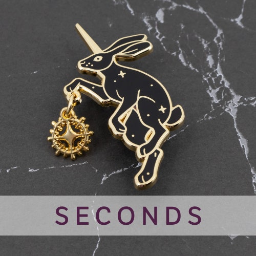 Moon Rabbit Hard Enamel Pin Gold White Bunny Rabbit Lapel - Etsy