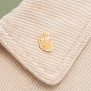 Mini Sweet Potato Hard Enamel Pin - Gold, Orange, Brown - Lapel Badge ...