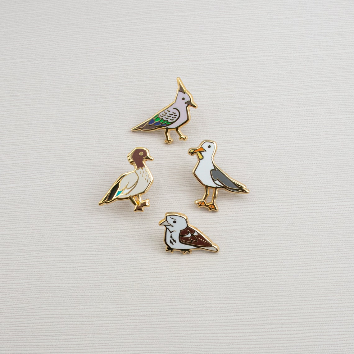 Seagull With Chip Australian Bird Hard Enamel Mini Pin White | Etsy