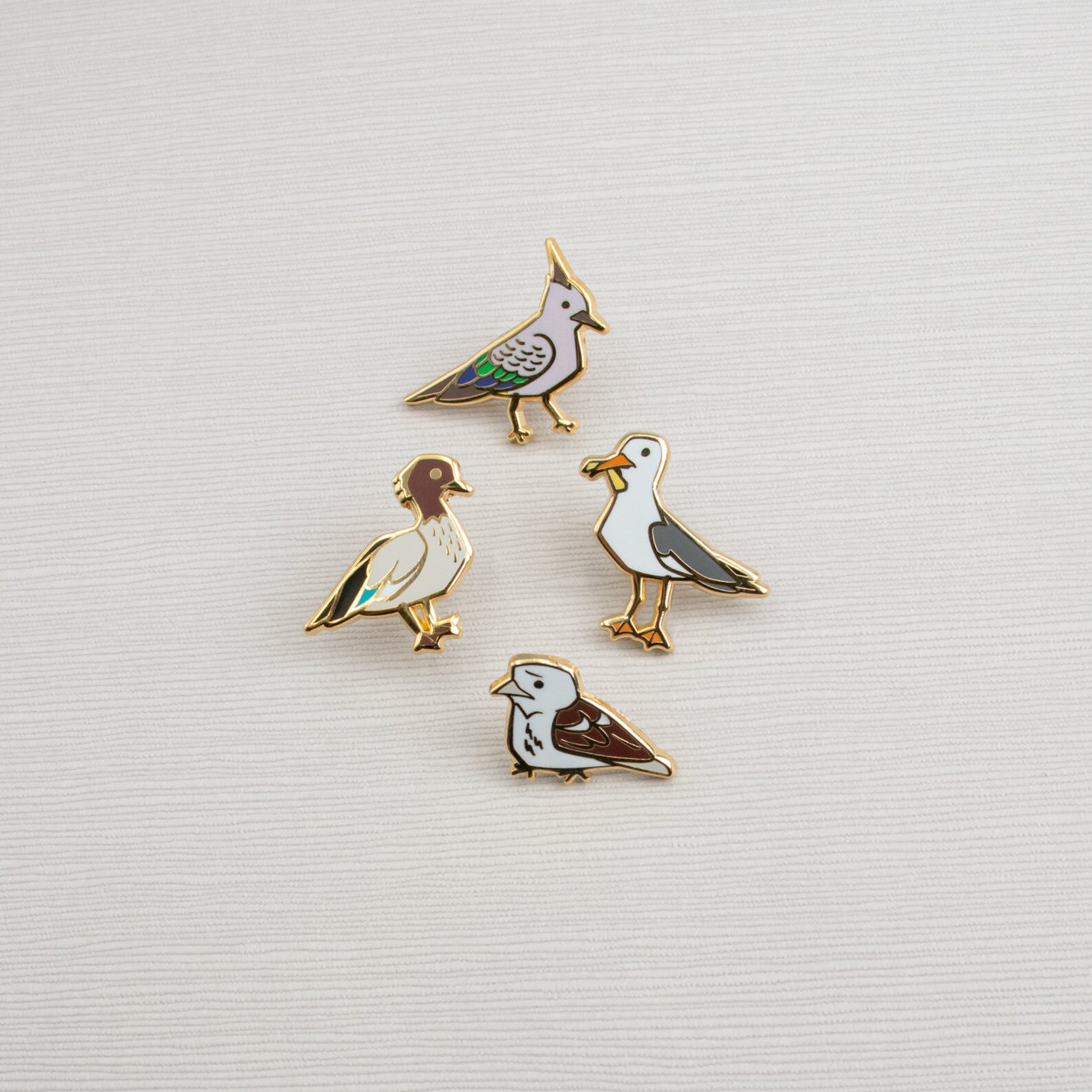 Seagull With Chip Australian Bird Hard Enamel Mini Pin White | Etsy