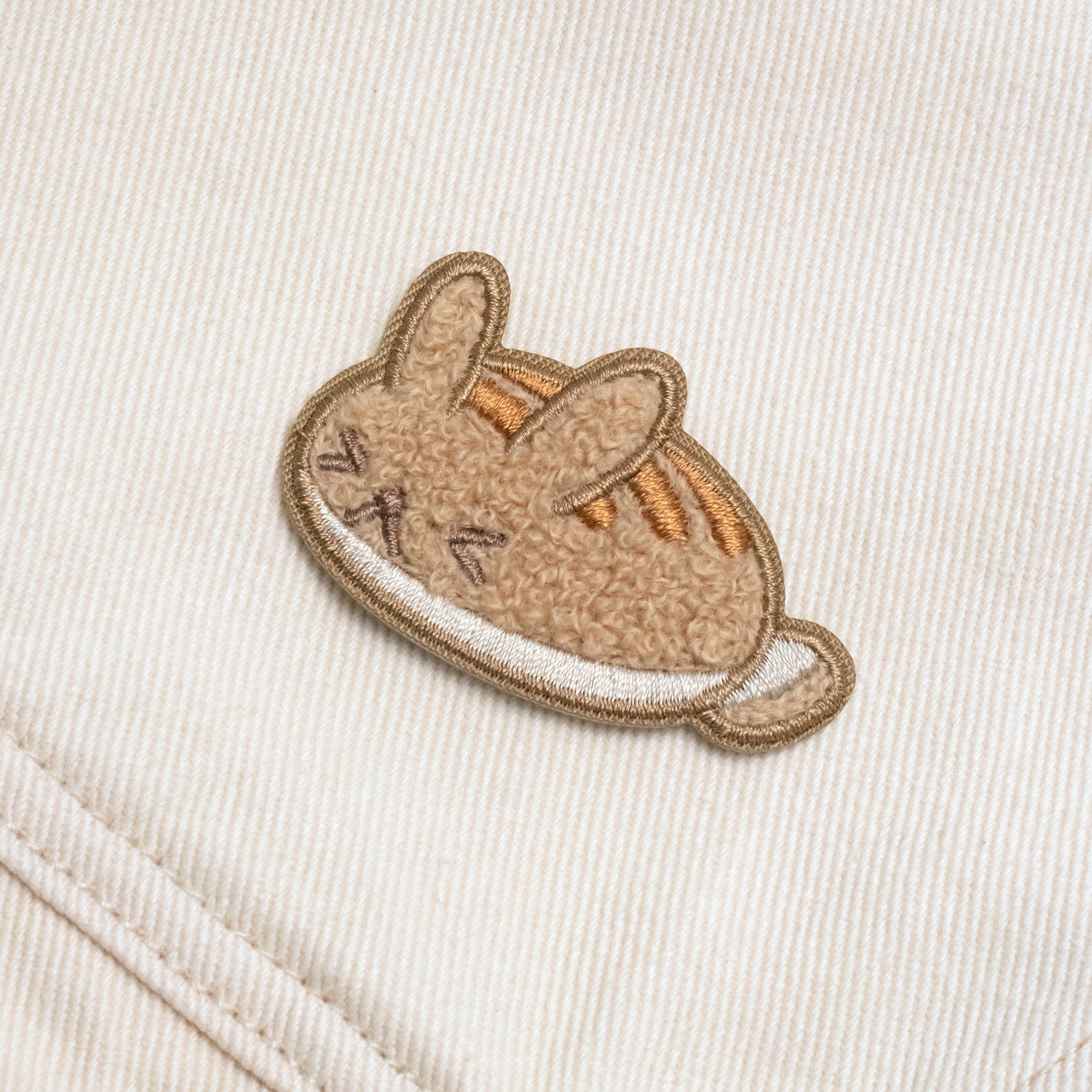 Bread Bunny Iron on Patch - Brown, Beige, Tan - DIY, Embroidered ...