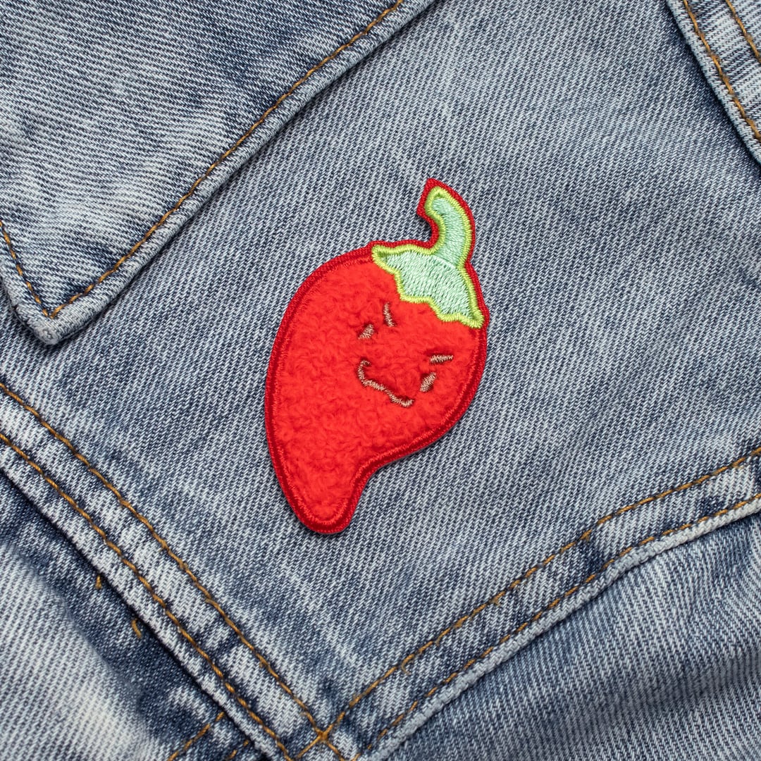 Chilli Pepper Iron on Patch - Red, Green, - DIY, Embroidered, Applique ...