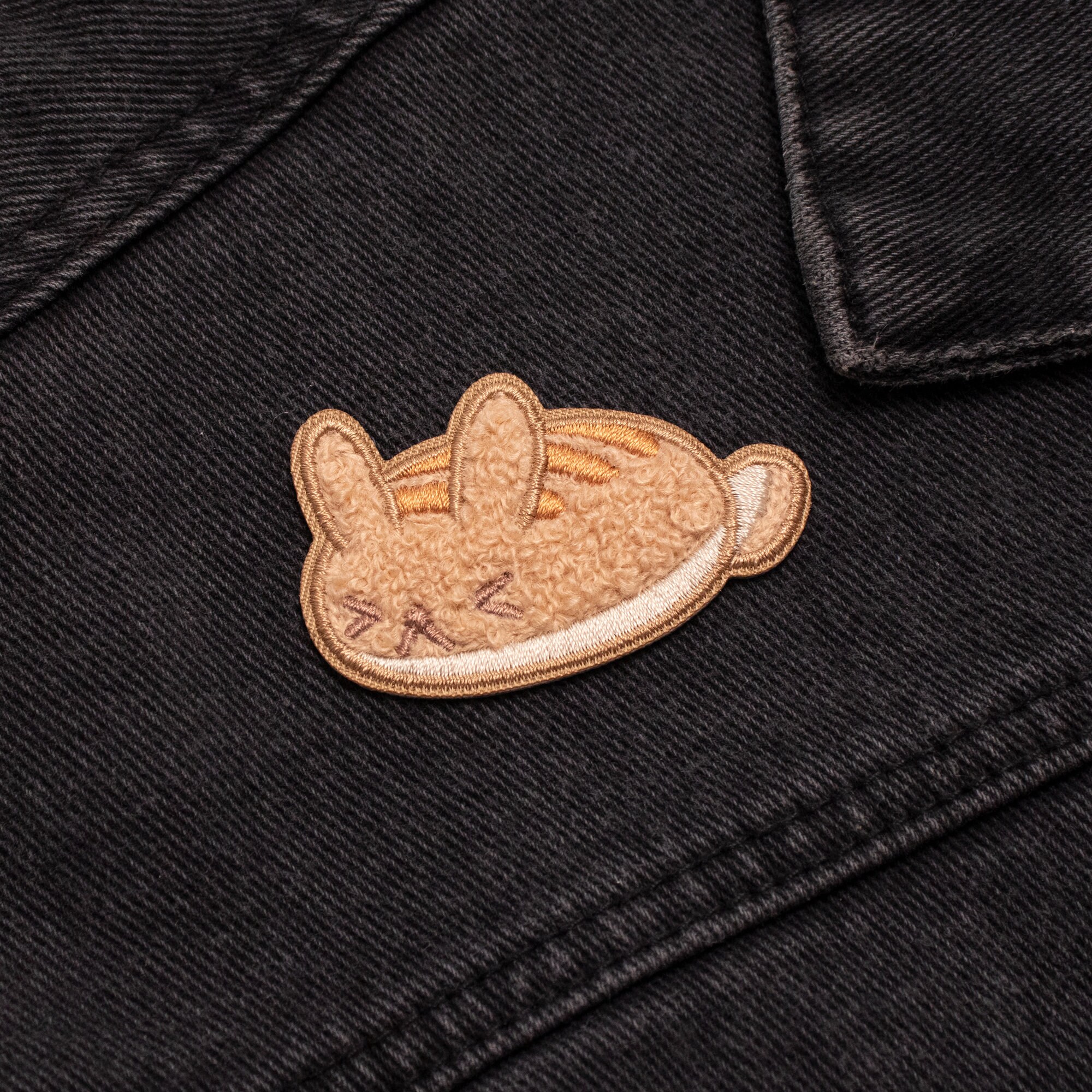 Bread Bunny Iron on Patch - Brown, Beige, Tan - DIY, Embroidered ...