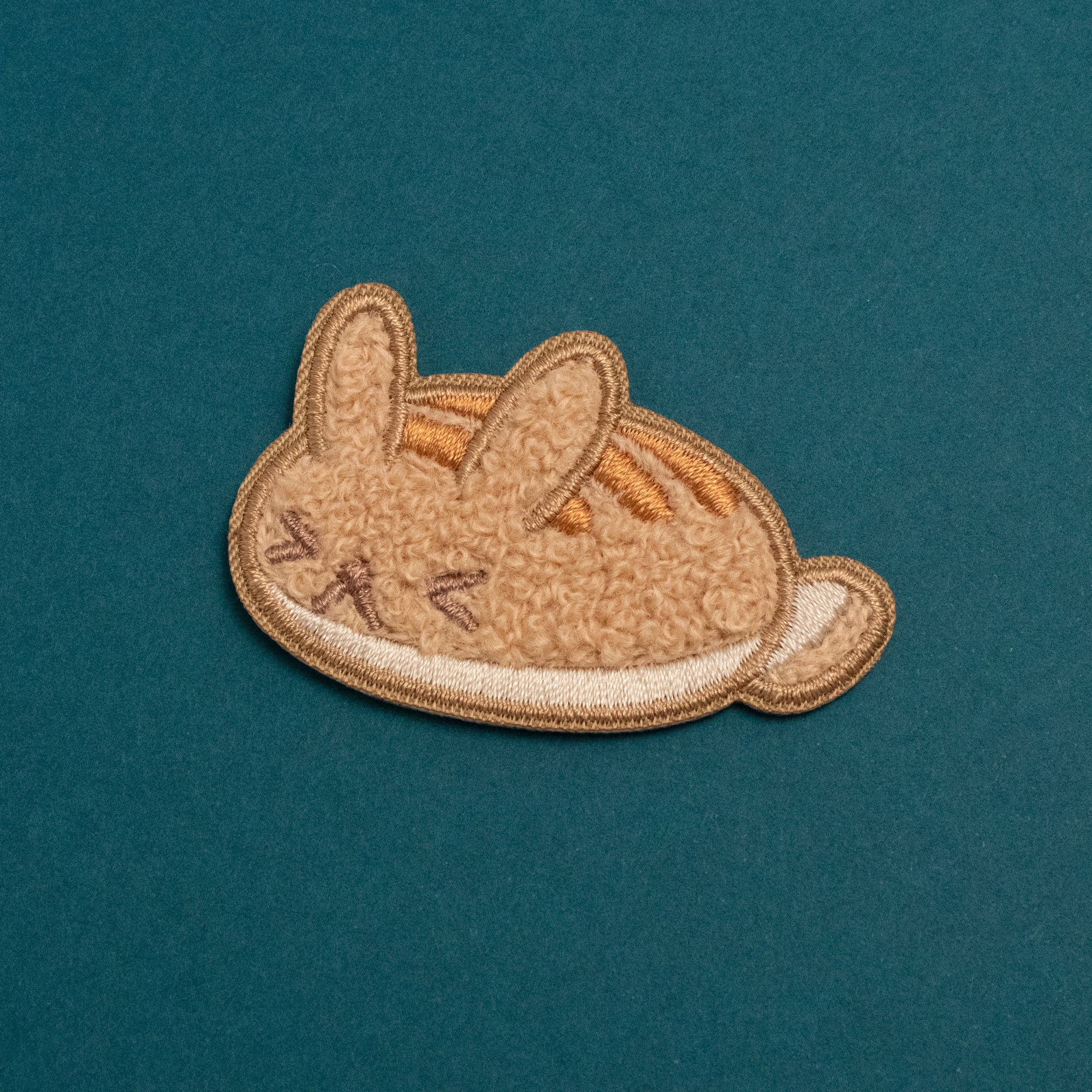 Bread Bunny Iron on Patch - Brown, Beige, Tan - DIY, Embroidered ...