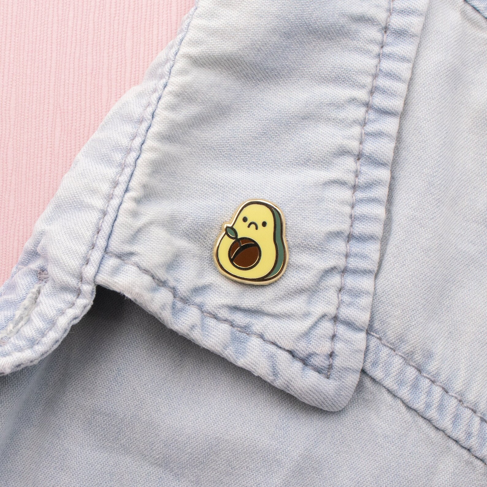 Avocado Hard Enamel Mini Pin Gold Green Brown Lapel Pin | Etsy