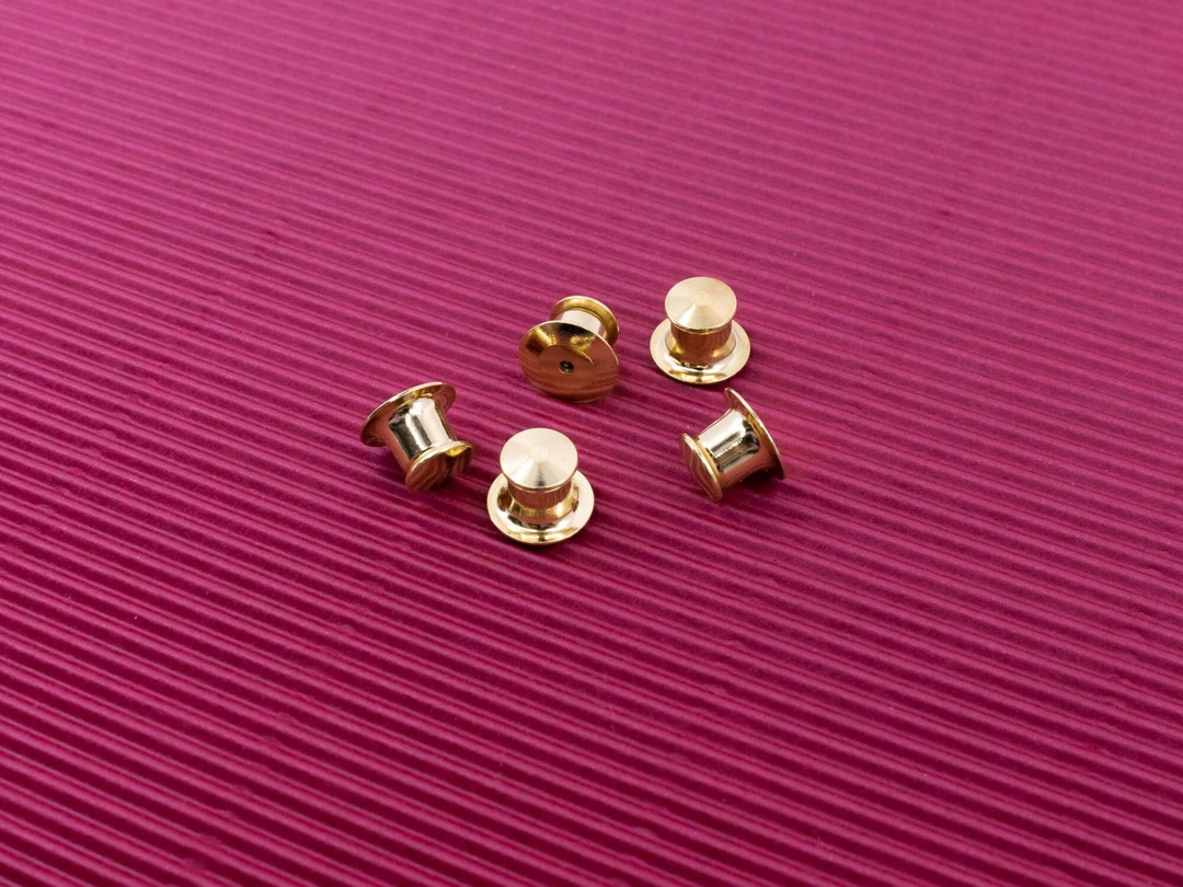 Enamel Pin Locking Back - Set of 5 - Gold - Accessory for Lapel Pin ...