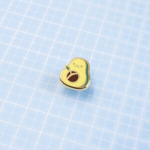 Avocado Hard Enamel Mini Pin - Gold Green Brown - Lapel Pin Cloisonné ...