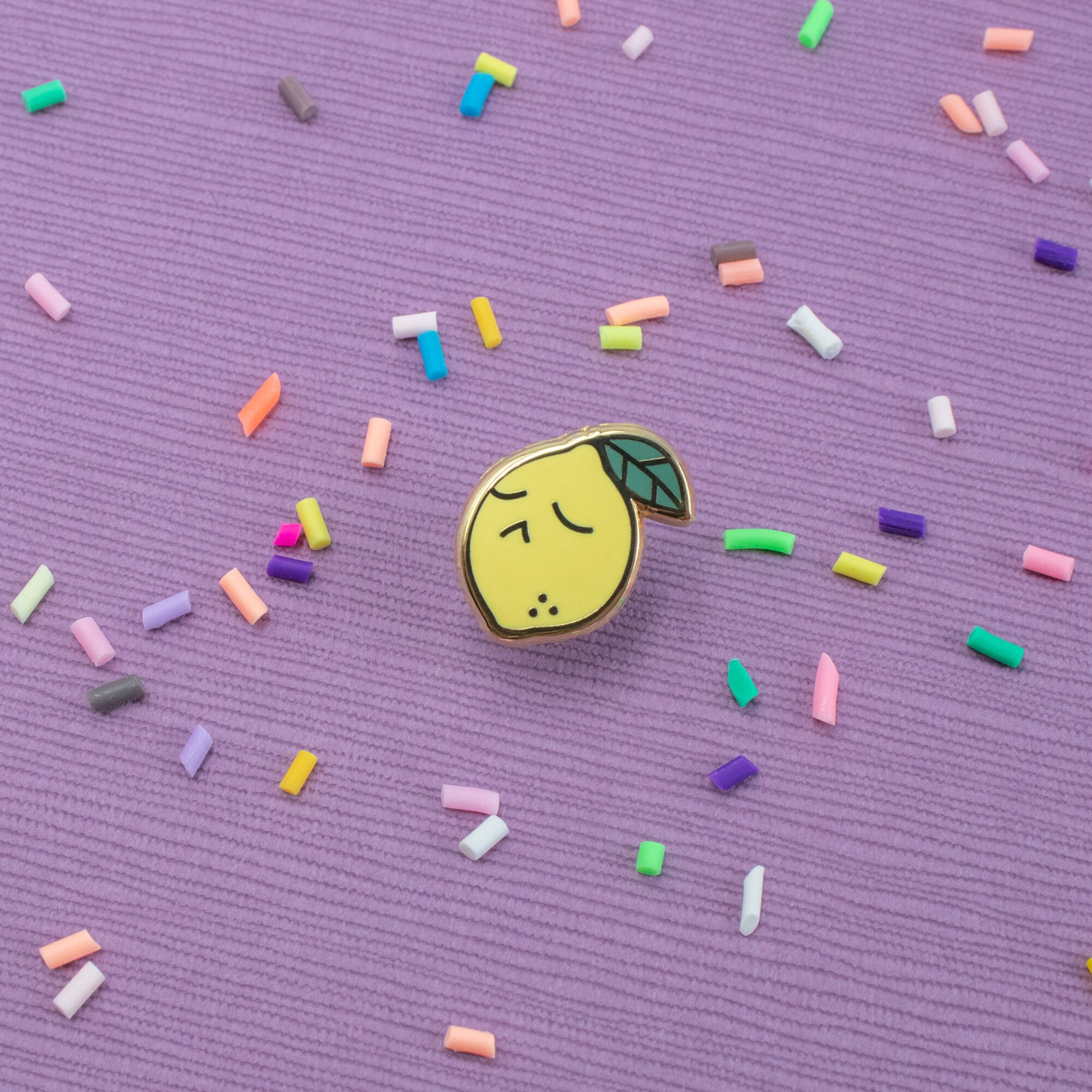 Sour Lemon Hard Enamel Mini Pin Gold Yellow Green Lapel | Etsy