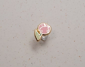 Water Lily Hard Enamel Mini Pin - Gold Green White Yellow - Lapel Pin ...