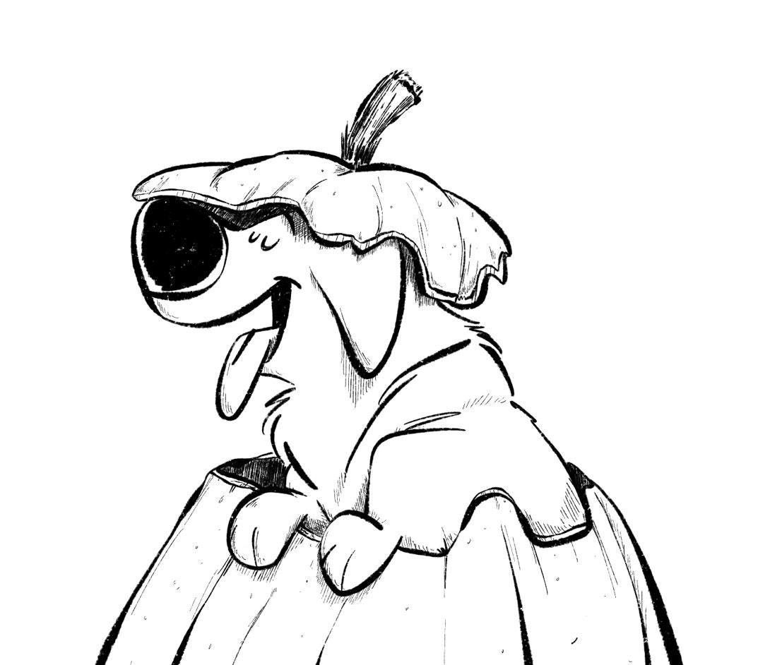 Corgi Pumpkin Print - Etsy