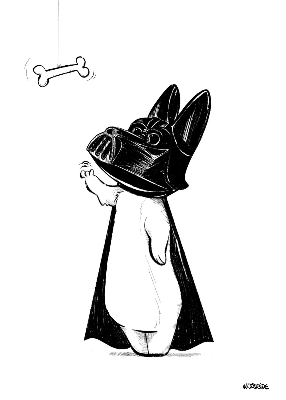 Dark Side Corgi Print - Etsy