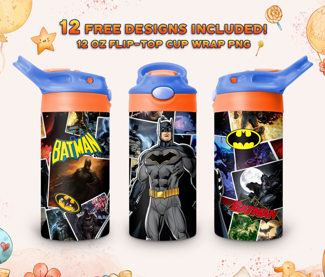 Superhero Sippy Cup 12oz PNG Sublimation, Superhero Flip Top 12oz ...