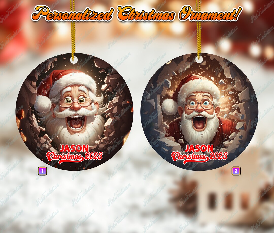 Personalized Santa Claus Ornament Custom Name Christmas - Etsy