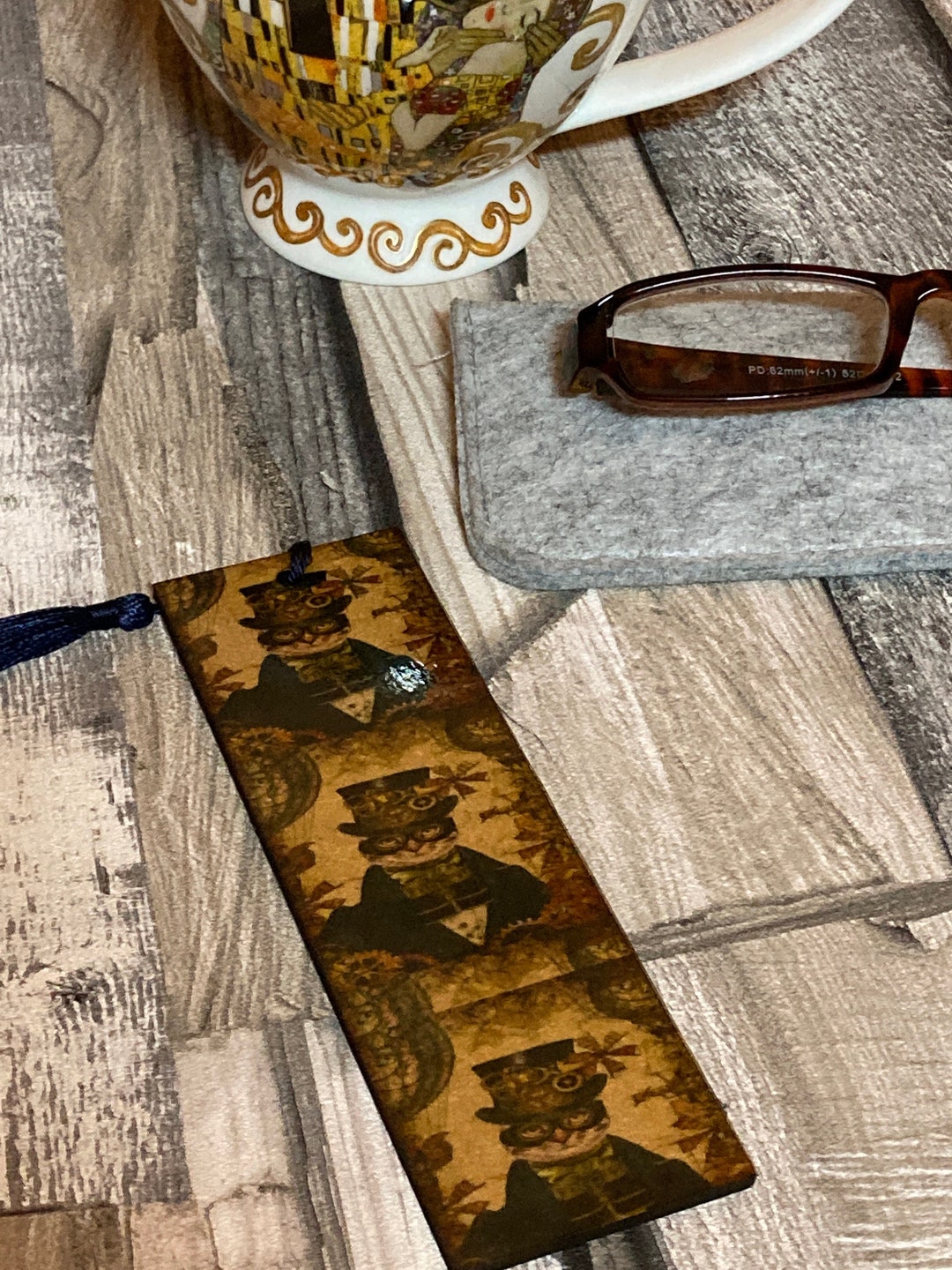 Steampunk Cat Design Wooden MDF Bookmark Double Sided Pattern - Etsy