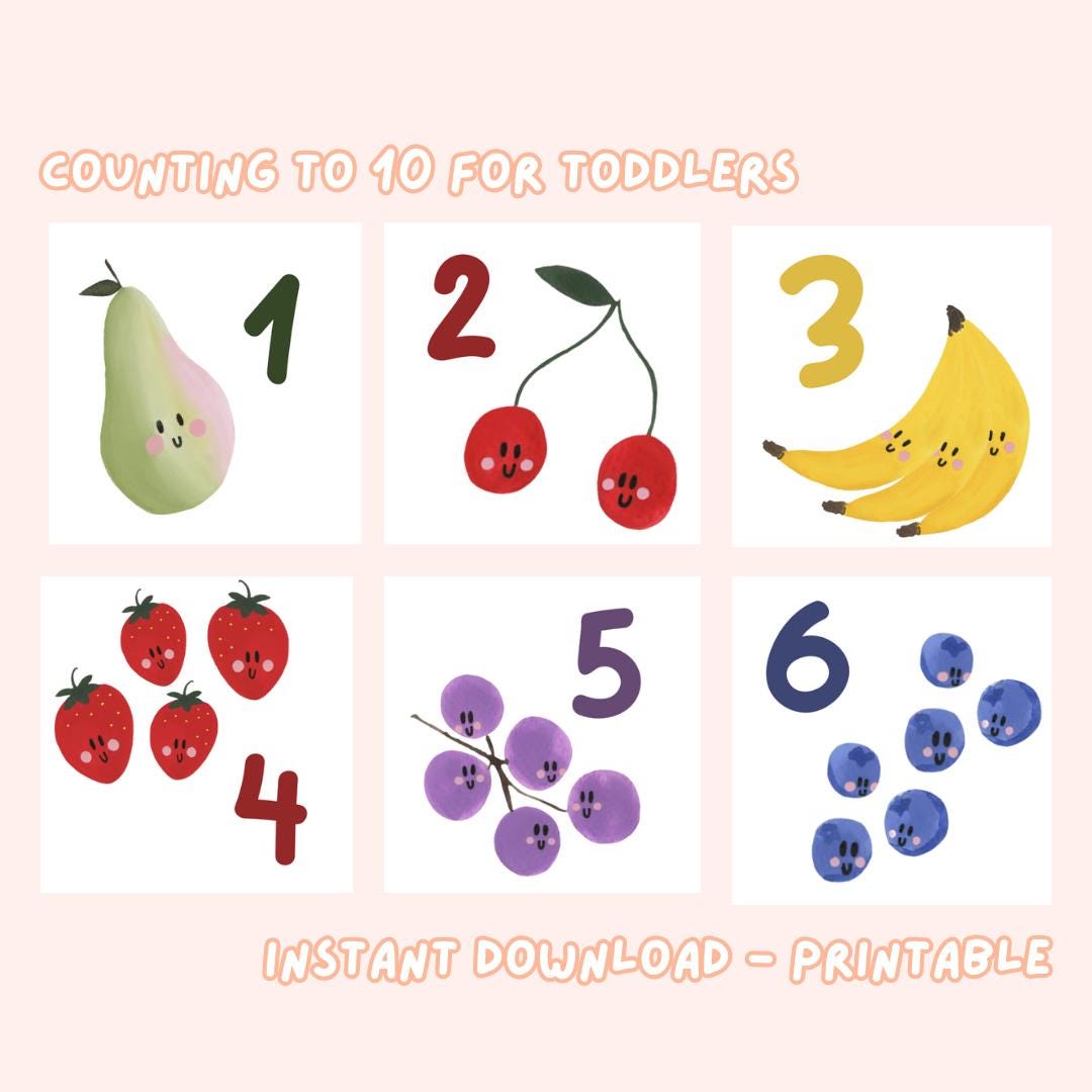 Count to 10 Counting Cards for Toddlers | Home School Preschool ...