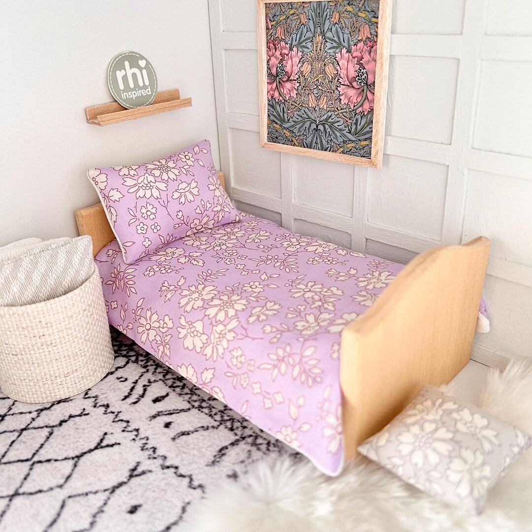 Miniature Bedding Set (made With Liberty Fabric CAPEL) - 1:12 Scale ...