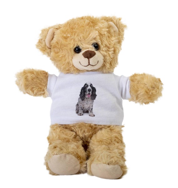 English Cocker Spaniel Teddy Bear Gift Stuffed Animal English Cocker Spaniel Plush Teddy Bear With Tee Welcoming Baby Gift Gift for Her Etsy UK